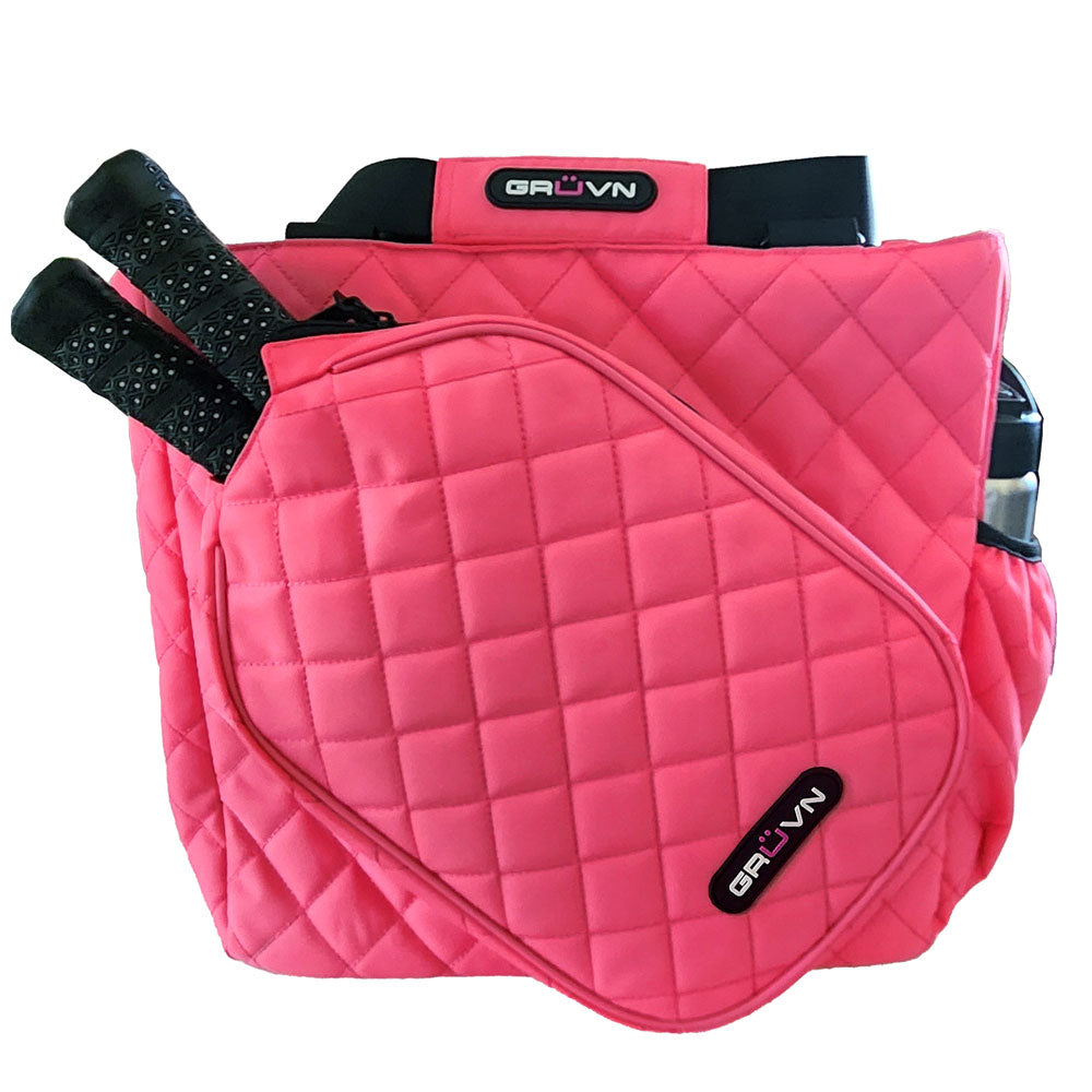 GRÜVN Pickleball Tote Bag - Pink Women's Racket bag Racquet Tote pink ...